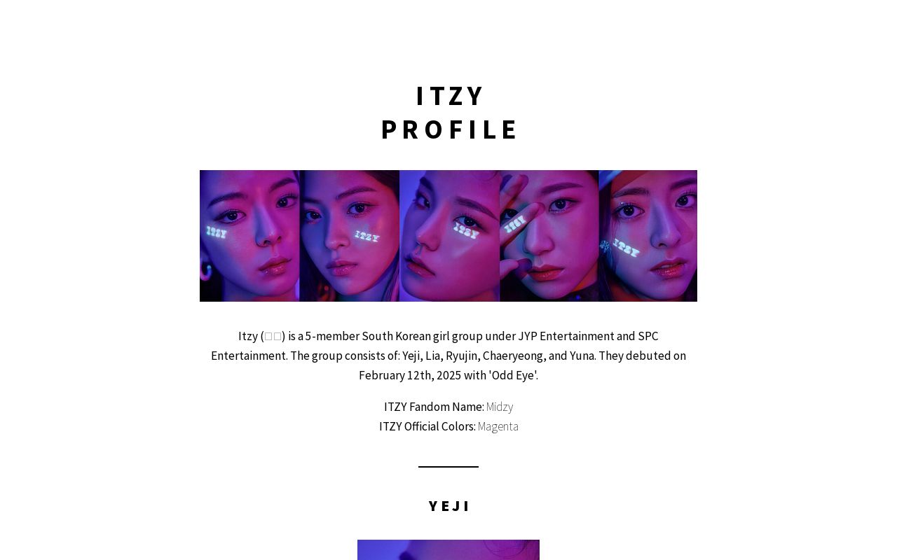 Itzy Profile